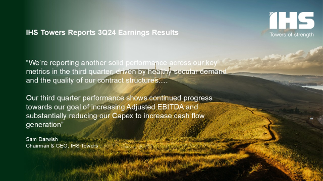 IHS Holding Limited Announces Third Quarter 2024 Earnings Results - IHS ...
